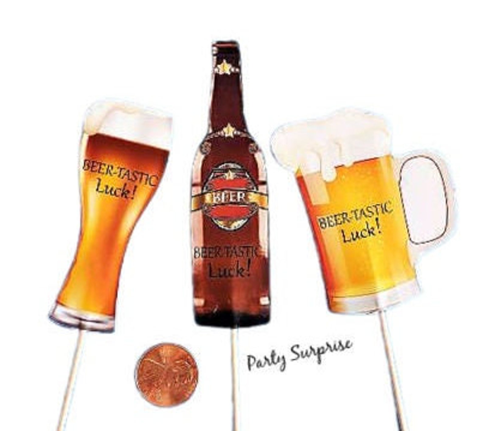 Beer Cupcake Toppers Cheers and Beers Bottle Beer Mugs - Etsy