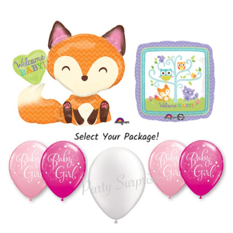 Lamb Deer Leaves Balloons Woodland Party Select Your Package - Etsy