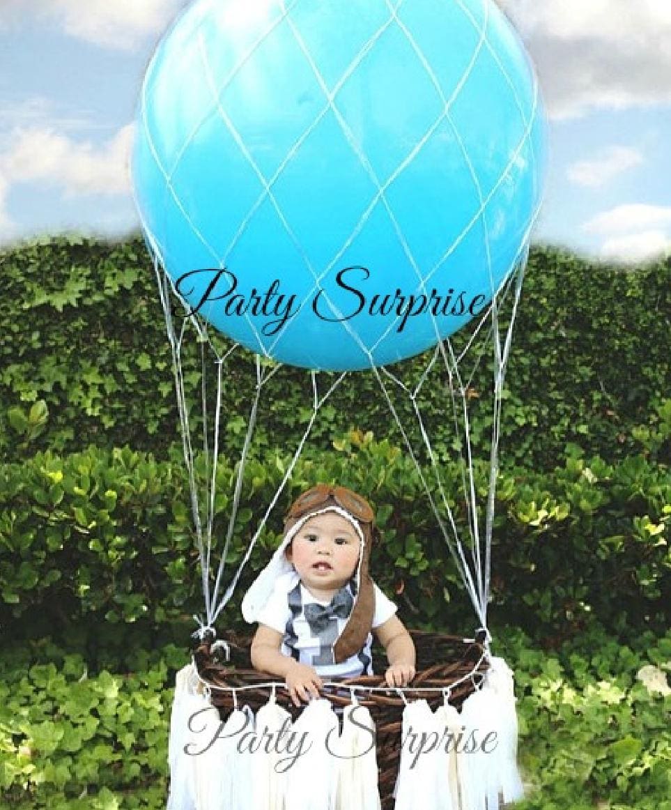 Hot Air Balloon With Net, 36" Jumbo Baby Shower Decor - Etsy