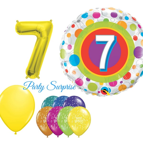 Happy 7th Birthday Balloons - Etsy