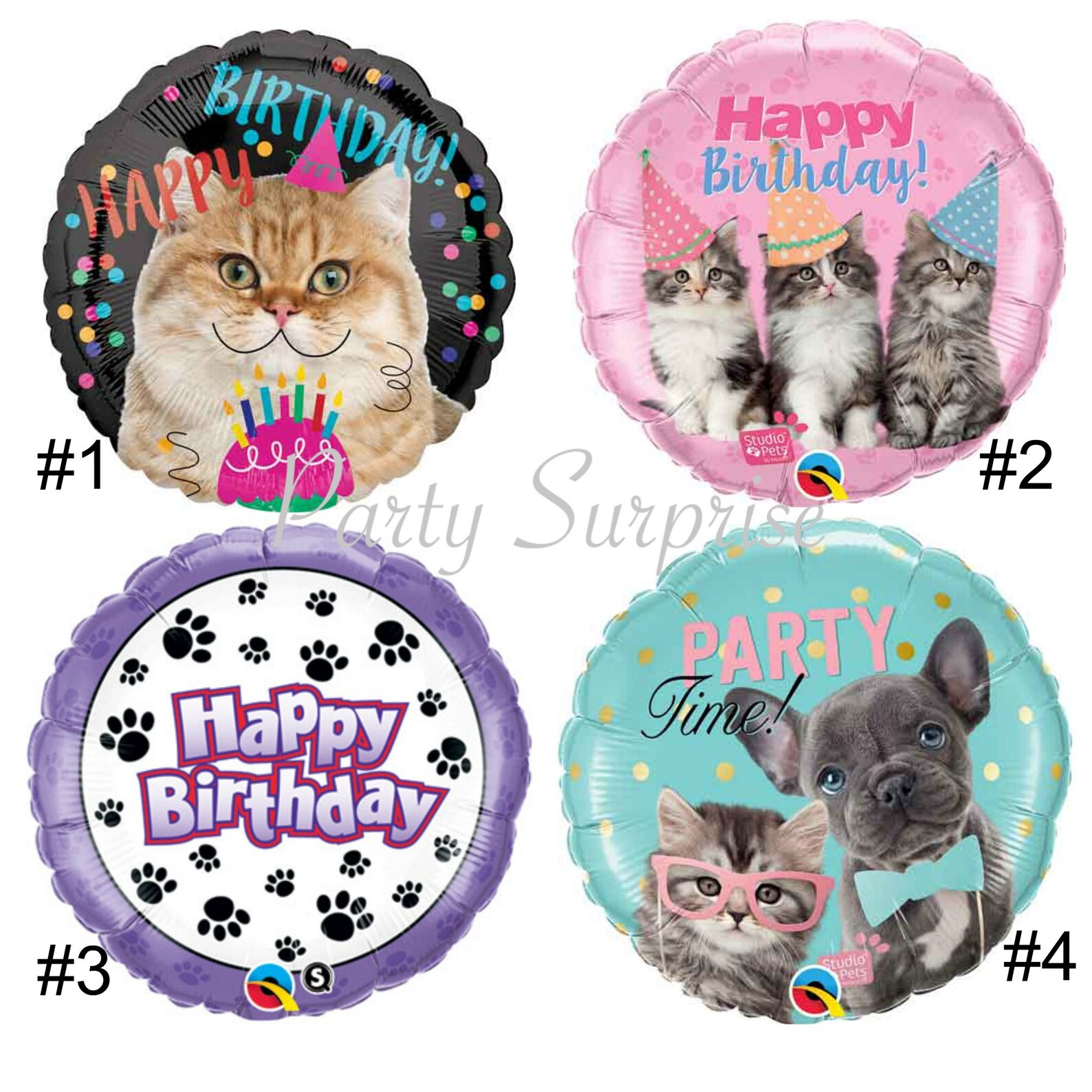 Cat Birthday Party Balloons | Kitten Paw Print Decorations - Etsy