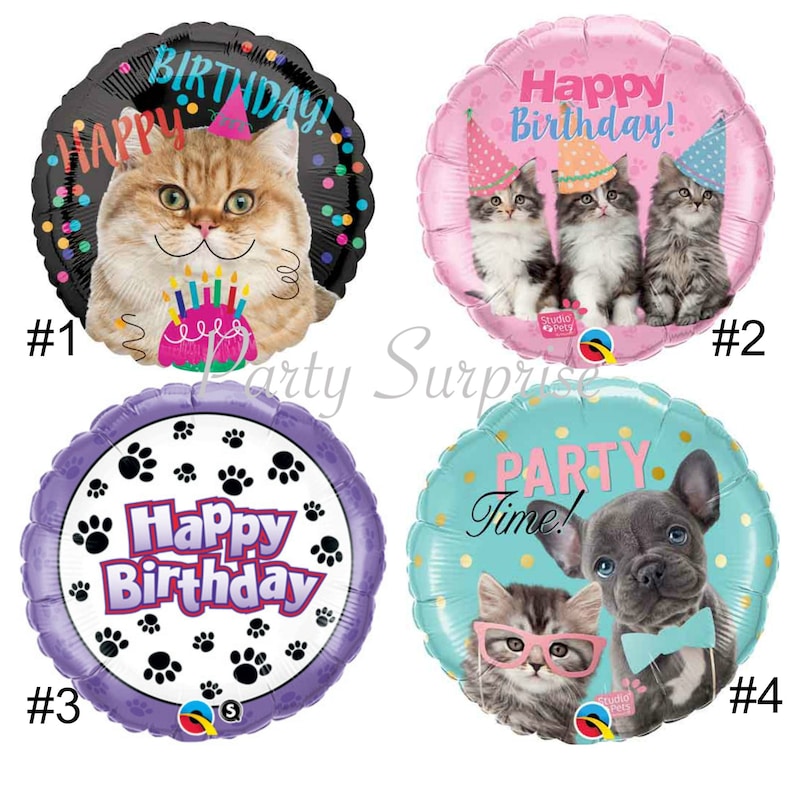 Cat Birthday Party Balloons | Kitten Paw Print Decorations - Etsy