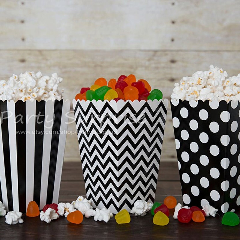 Stripe Popcorn Boxes - Etsy