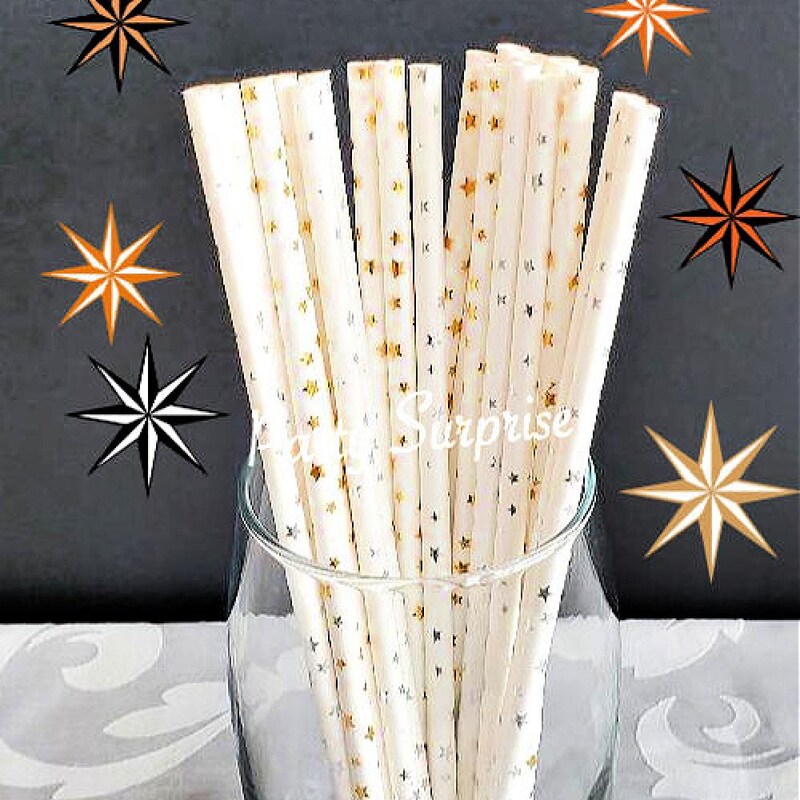 Silver Paper Straws - Etsy