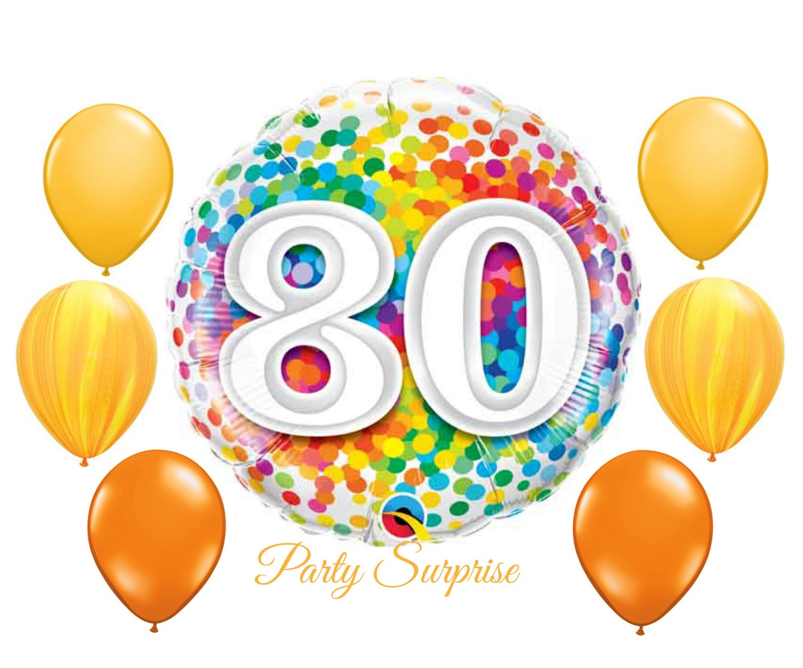 80th Birthday Balloons 80 Balloons 80 Birthday Party 80 Years Man