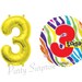3 Years Old Birthday Balloons, I Am 3 Today 3rd Birthday Party ...