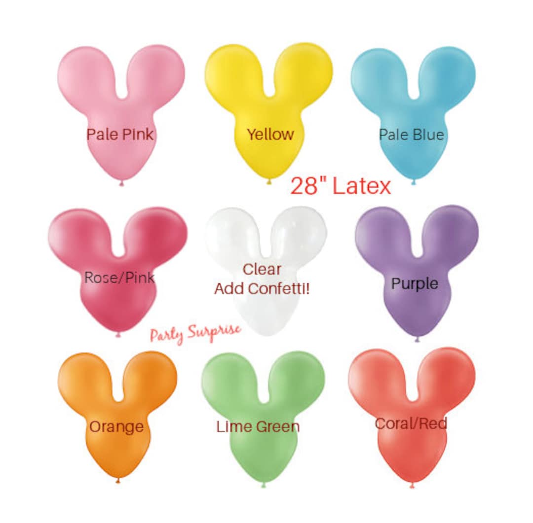 Mickey Mouse Minnie Mouse Ear Balloons 28 9 Colors Boy Mickey Mouse ...