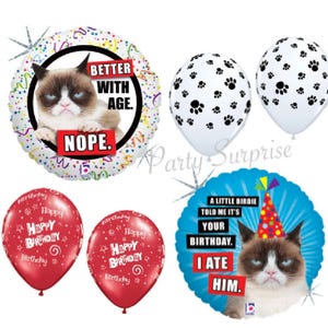 Grumpy Cat Balloon Package This is My Party Face Grumpy Cat Birthday ...