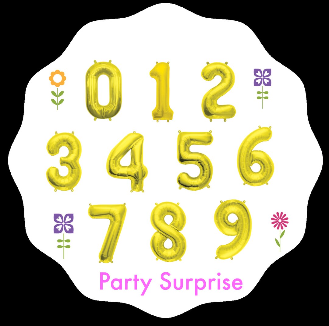 Gold Foil Number Balloons GREAT PRICES, Bar Mitzvah Balloons, Gold ...