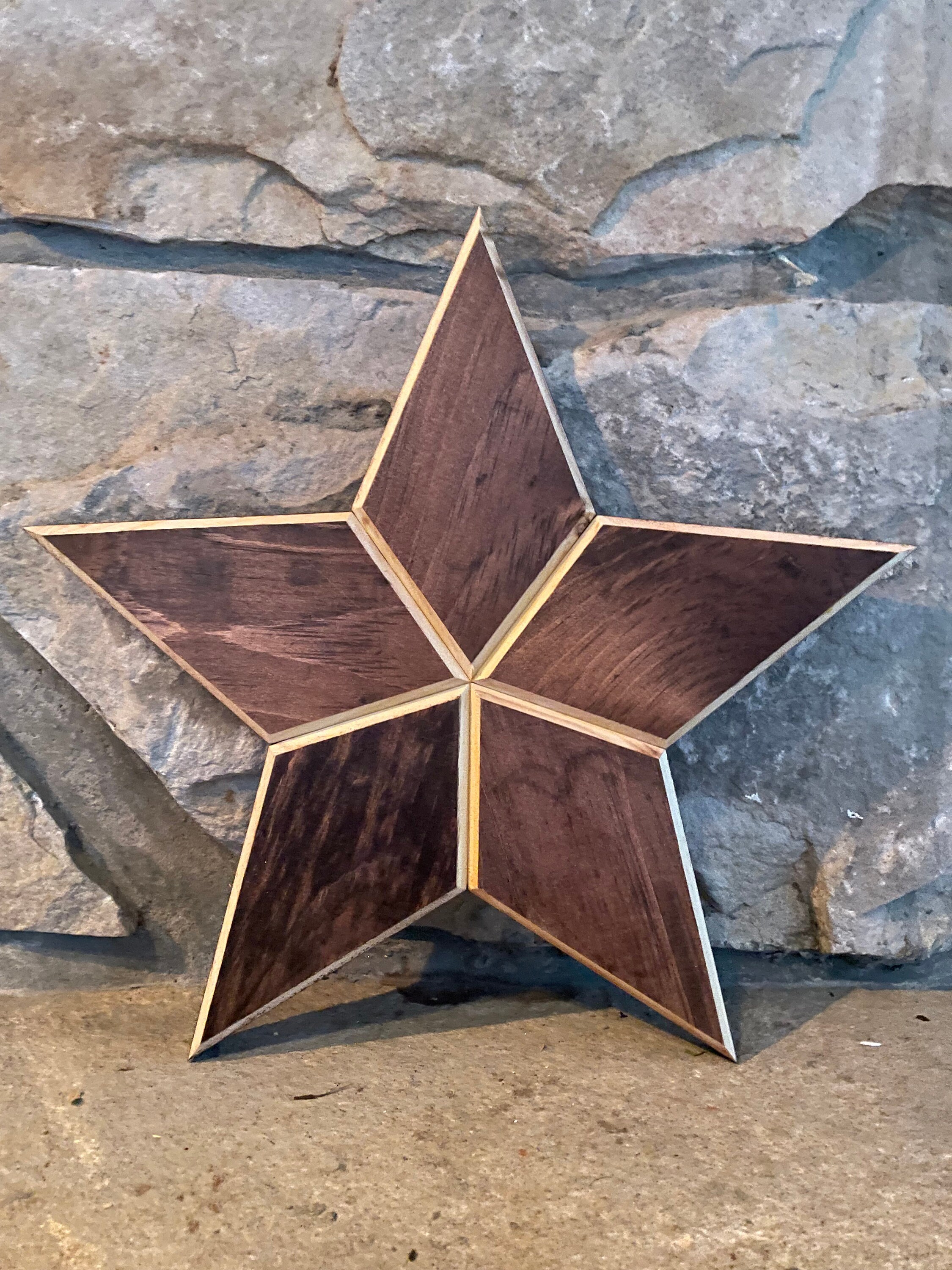 Wooden Hanging Beveled Stars - Etsy