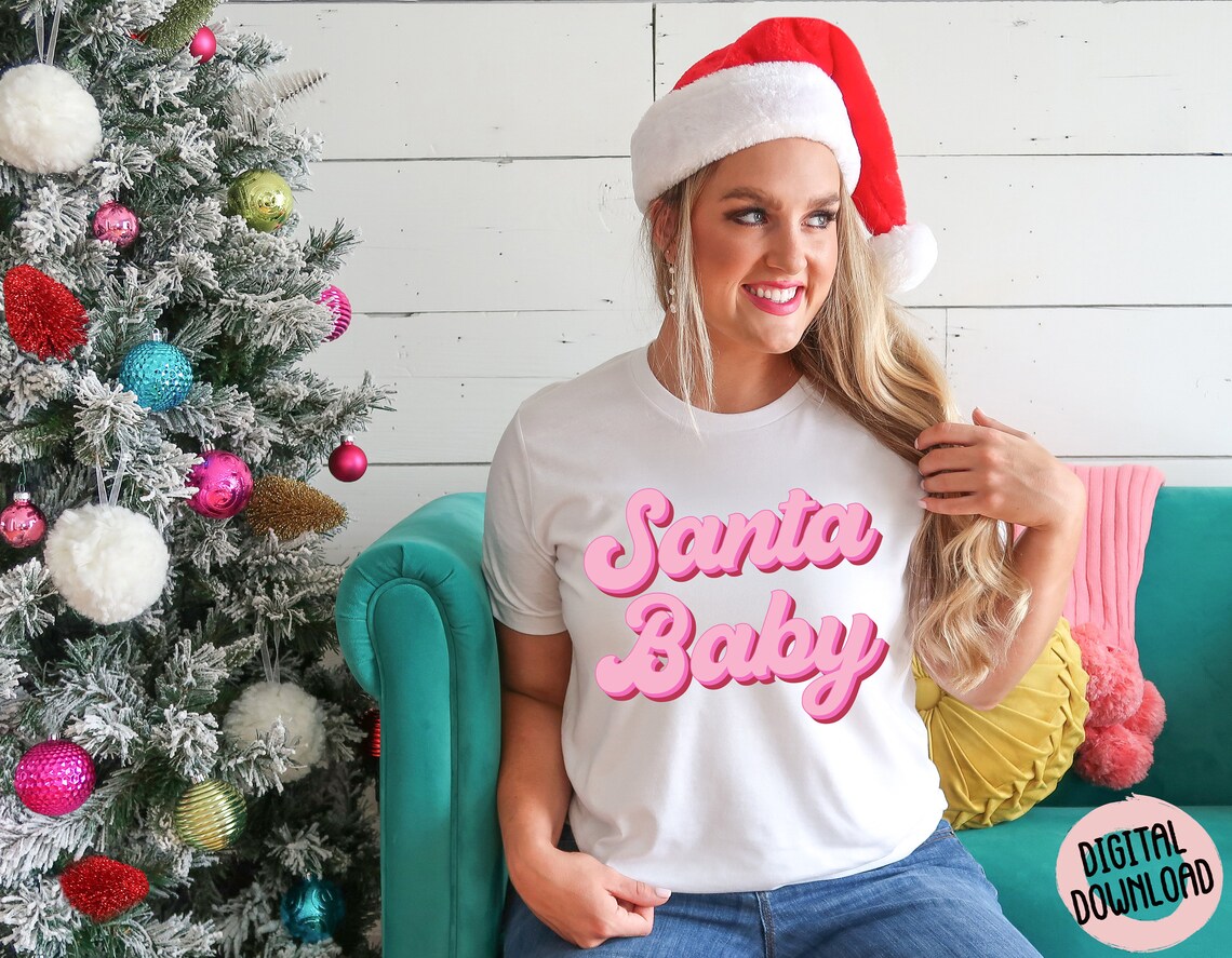 Santa Baby PNG Retro Christmas PNG Vintage Christmas PNG | Etsy