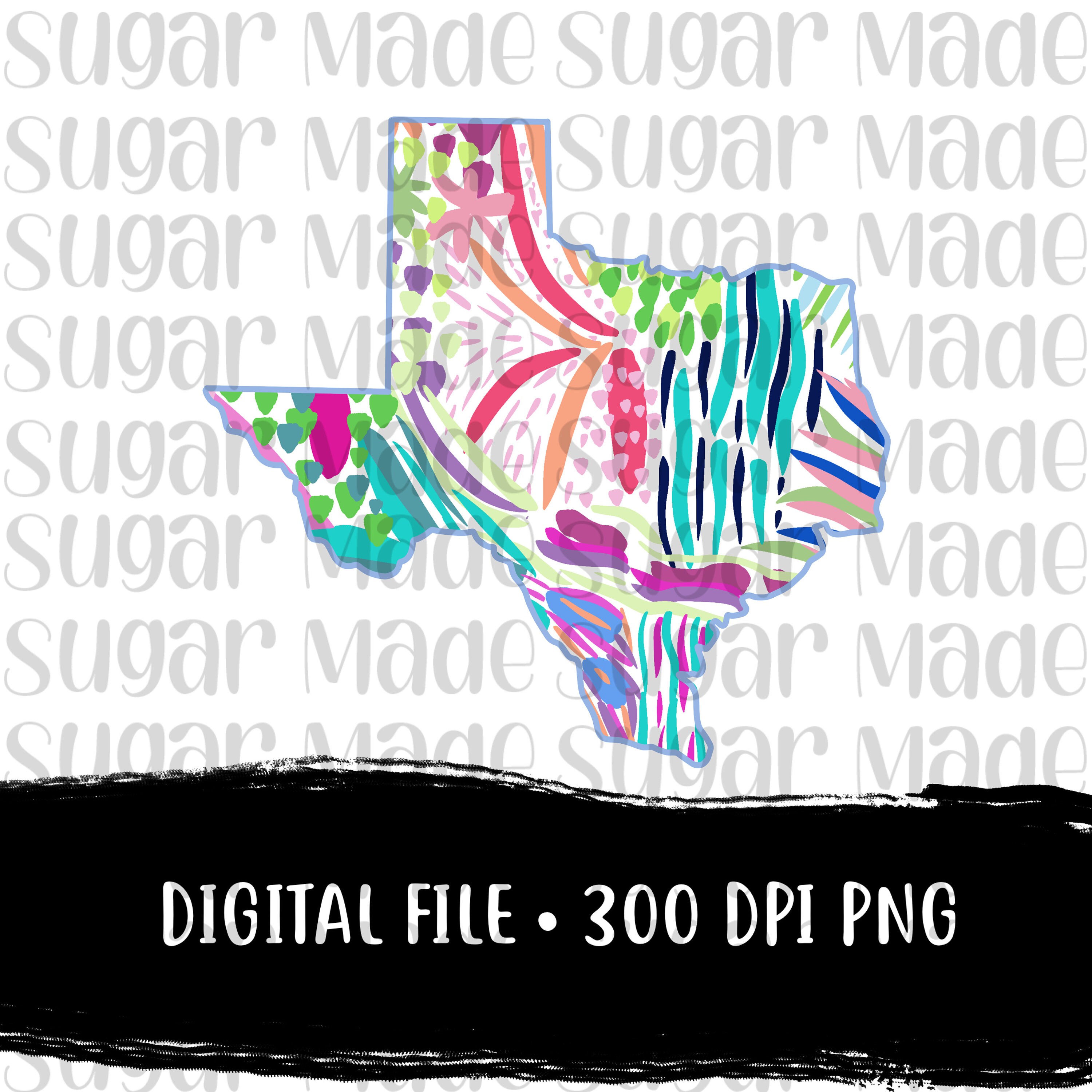 Texas PNG State of Texas Sublimation Lilly Inspired Print - Etsy