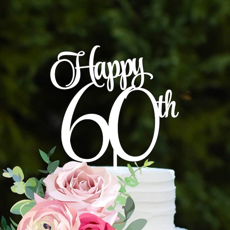 60th Birthday Topper - Etsy