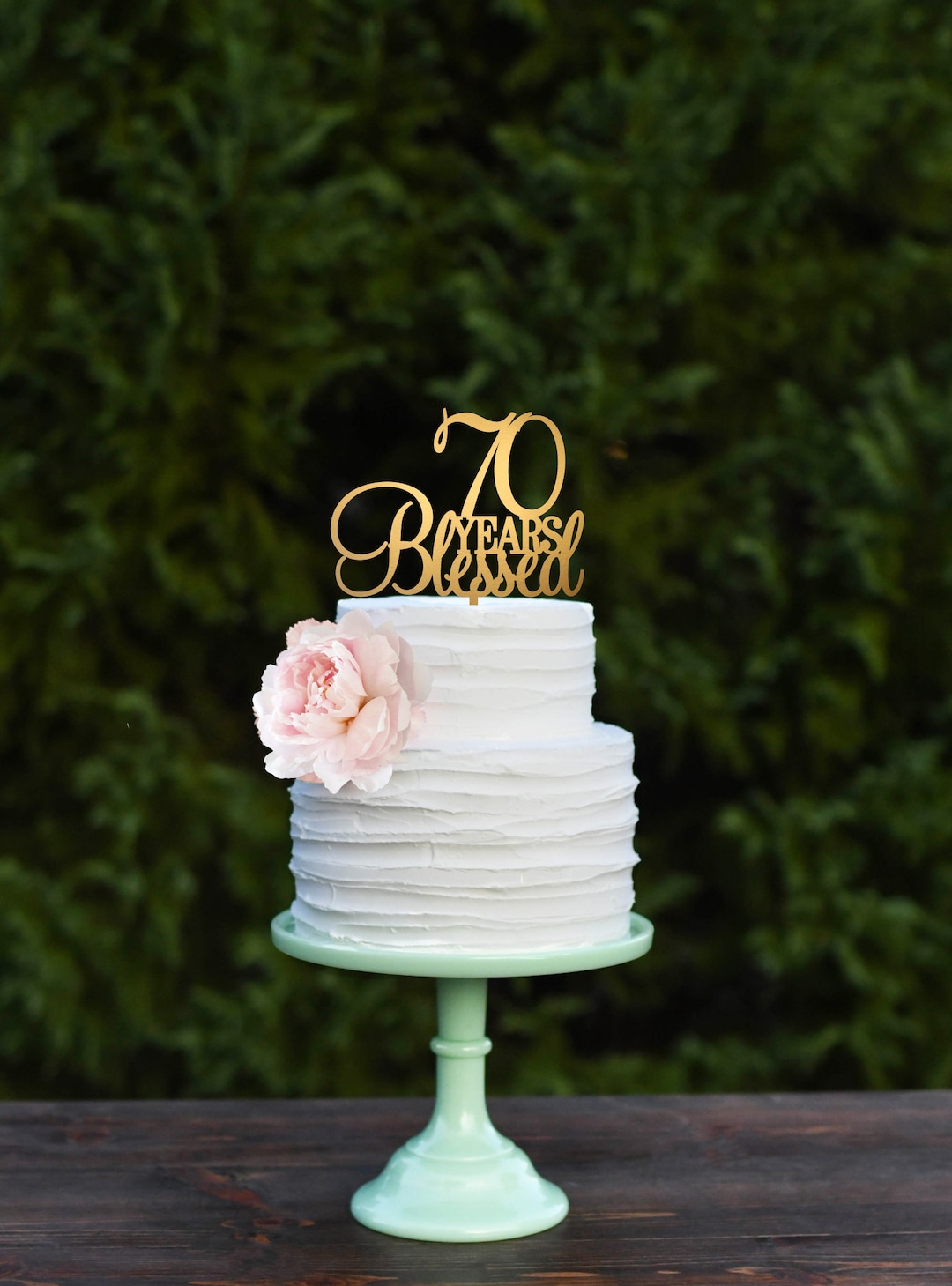 70th Birthday Cake Topper, 70 Years Blessed, Birthday Cake Topper, 70th ...