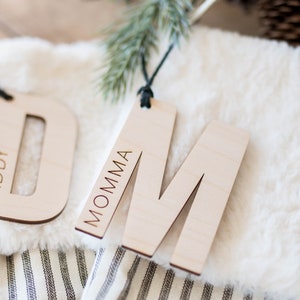 Stocking Tags Personalized, Initial Letter Stocking Tags, Christmas ...