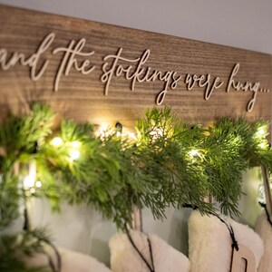Stocking Holder and the Stockings Were Hung Sign Christmas Decor ...