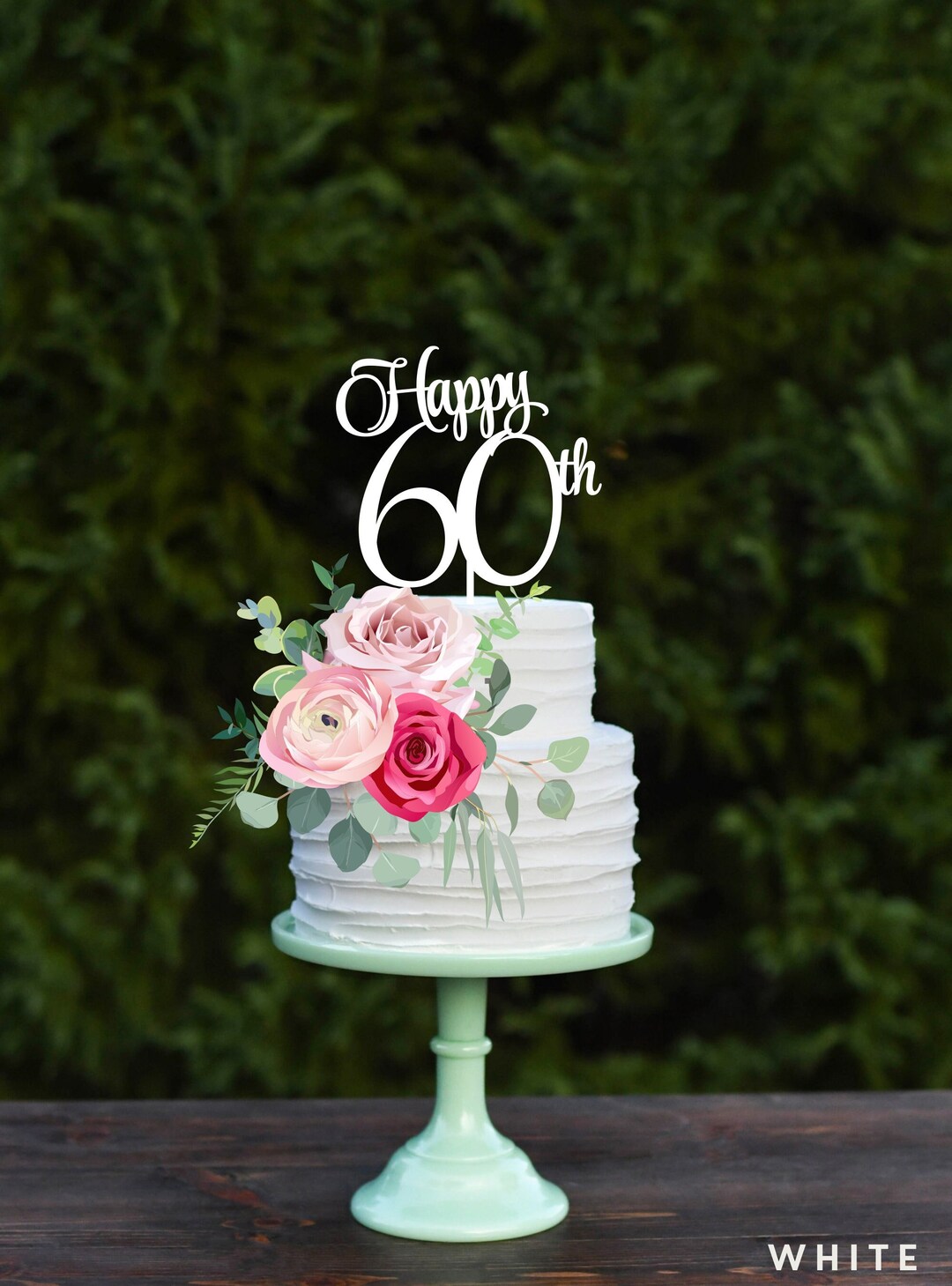 60th Birthday Cake Topper 60th Anniversary Cake Topper 60th Birthday ...