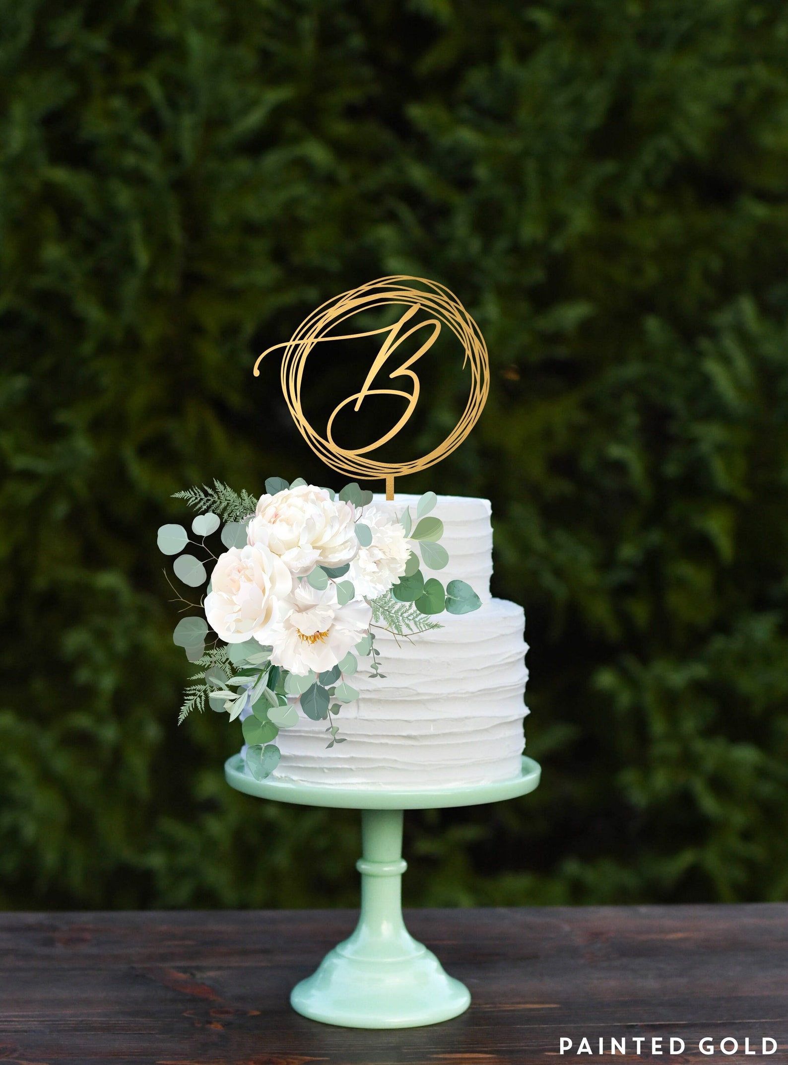 Gold Cake Topper for Wedding Cake Topper Personalized Cake - Etsy