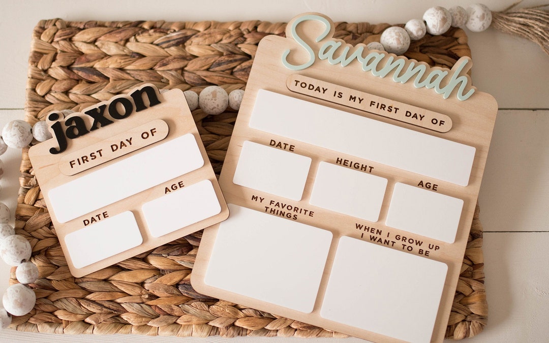 First Day of School Sign Back to School, Custom First Last Day of ...