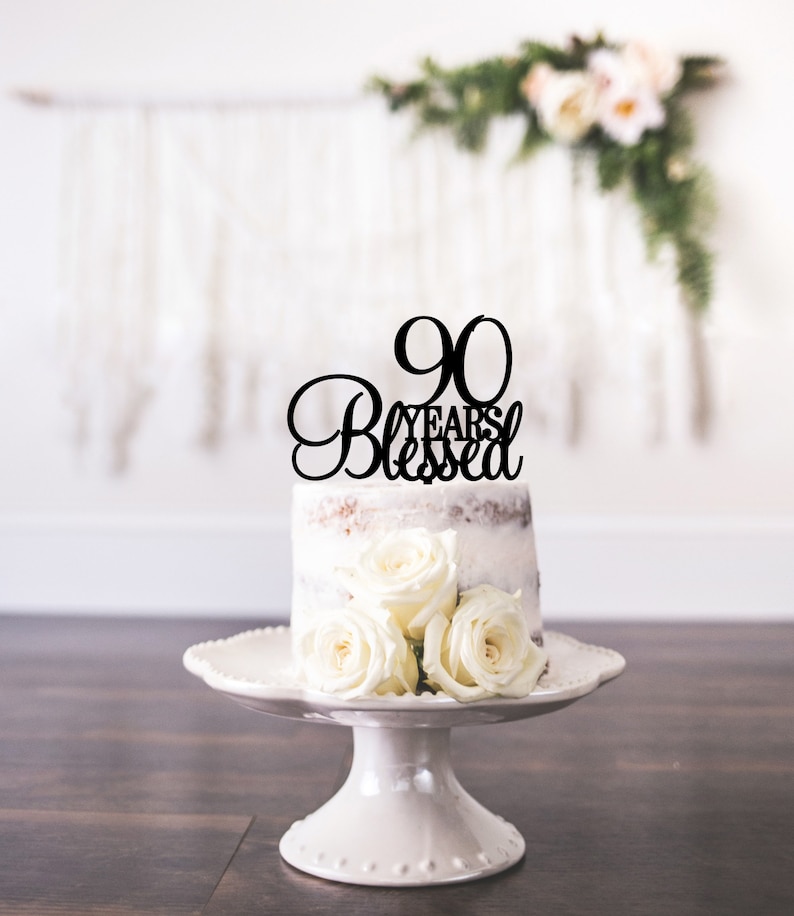 90th Birthday Cake Topper 90 Years Cake Topper Birthday | Etsy