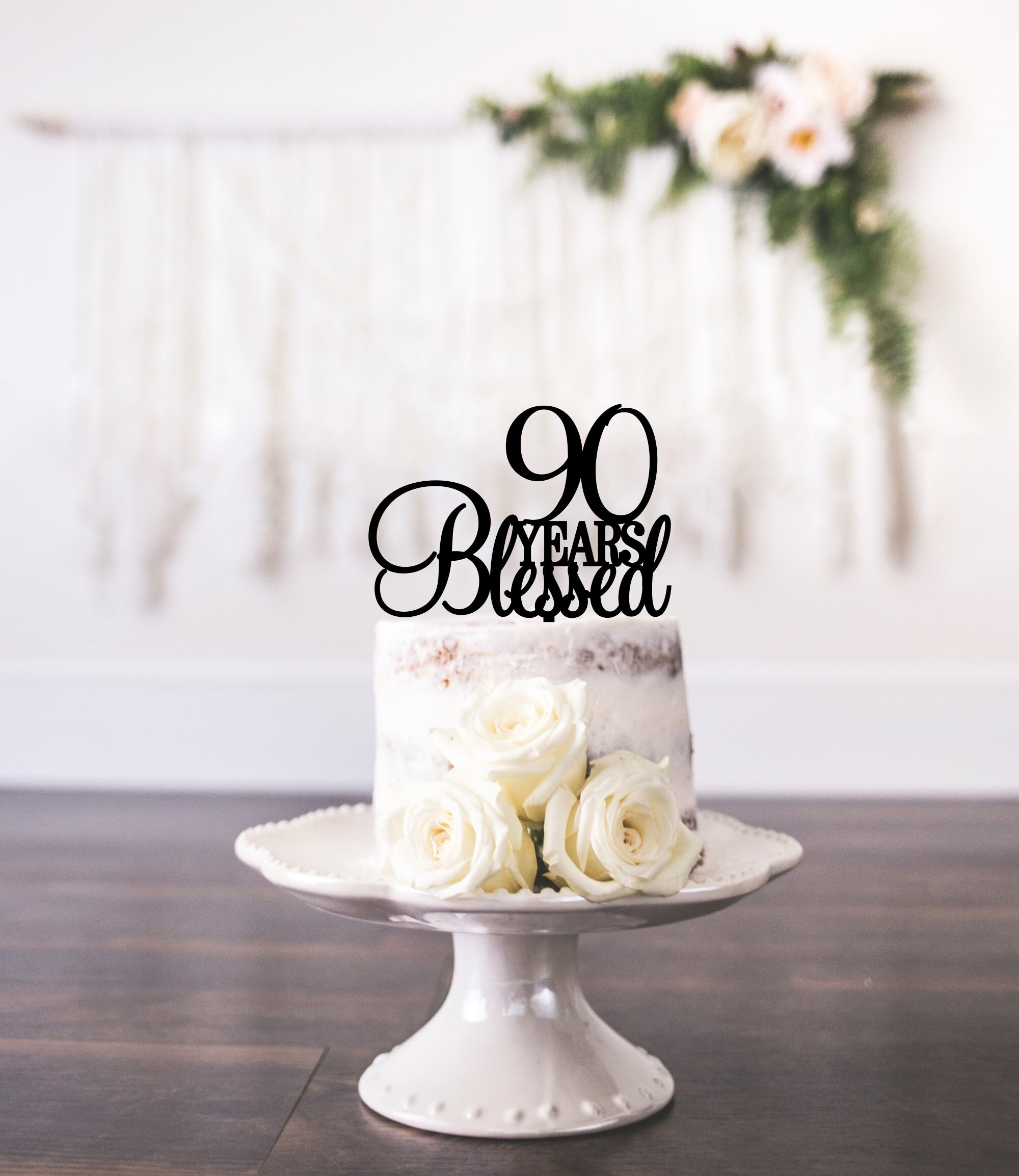 90th Birthday Cake Topper 90 Years Cake Topper Birthday | Etsy