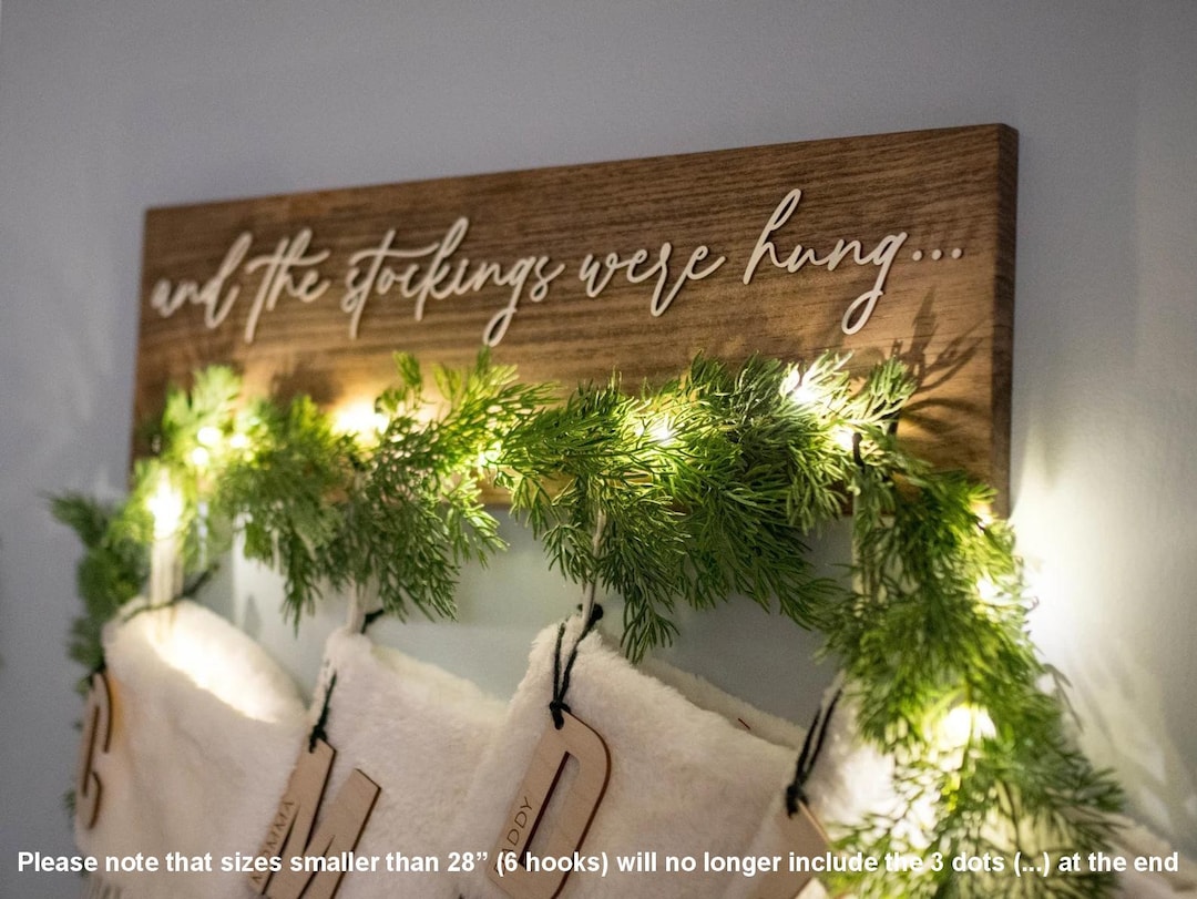 Stocking Holder and the Stockings Were Hung Sign Christmas Decor ...