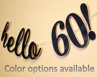 Sixty & Sensational Cursive Banner / Gold Glitter Script - Etsy