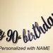 Happy 90th Birthday Cursive Banner, 1 Set, Birthday, Glitter ...