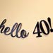 Hello 40 Cursive Banner 1 set Birthday Glitter Special | Etsy