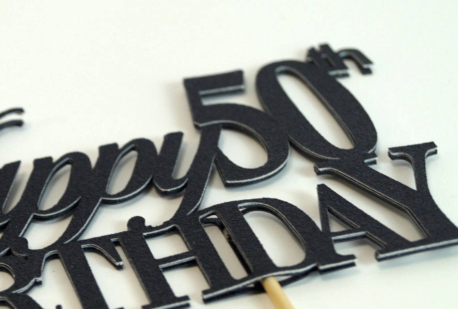 Happy 50th Birthday Cake Topper 1pc Glitter Cake Topper | Etsy