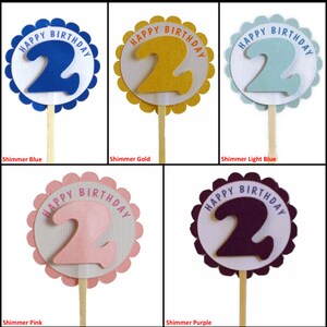 2nd Birthday Cupcake Toppers, Set of 12, Birthday, Handcrafted Party ...