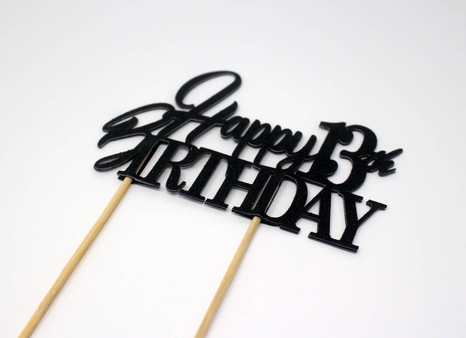 Happy 13th Birthday Cake Topper 1pc Glitter Cake Topper - Etsy