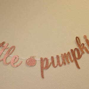 Copper Little Pumpkin Cursive Banner 1 Set Pumpkin Theme - Etsy