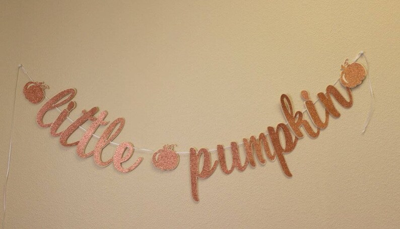 Copper Little Pumpkin Cursive Banner 1 Set Pumpkin Theme | Etsy