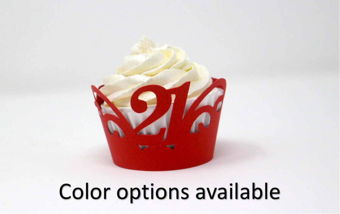 21 Cupcake Wrappers Set of 12 Cupcake Decor Handcrafted - Etsy