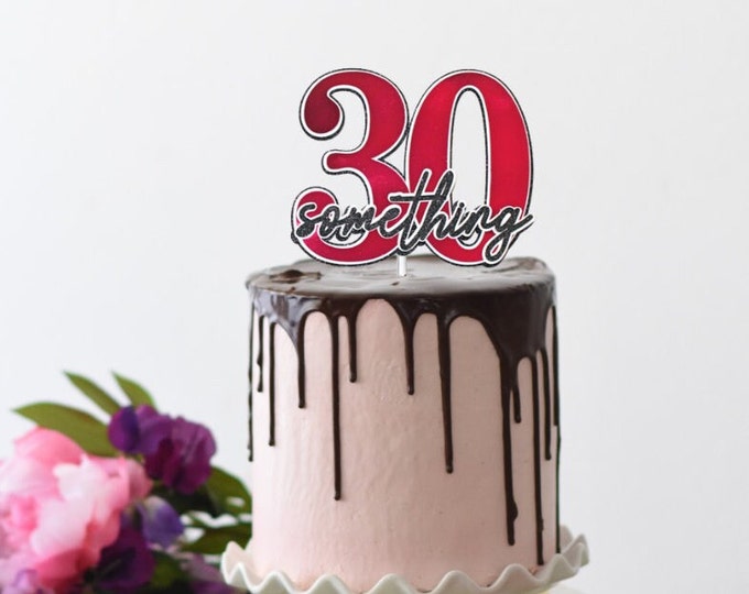 30 Something 3D Unique Birthday Cake Topper | Handcrafted | 31st , 32nd ...