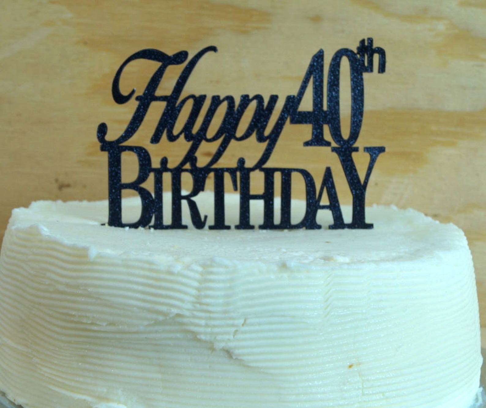 Happy 40th Birthday Cake Topper 1pc Glitter Cake Topper | Etsy
