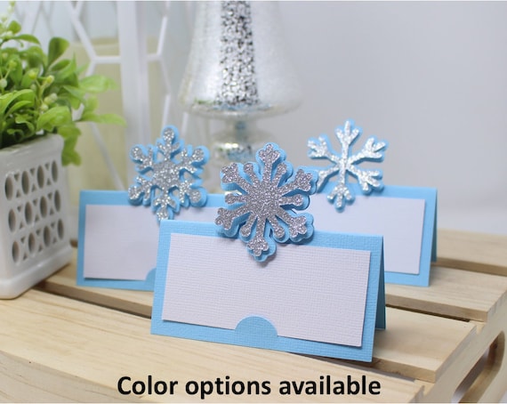 Snowflakes Place Cards 12pcs Winter Theme Winter - Etsy