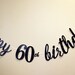 Happy 60th Birthday Cursive Banner 1 Set Birthday Glitter - Etsy