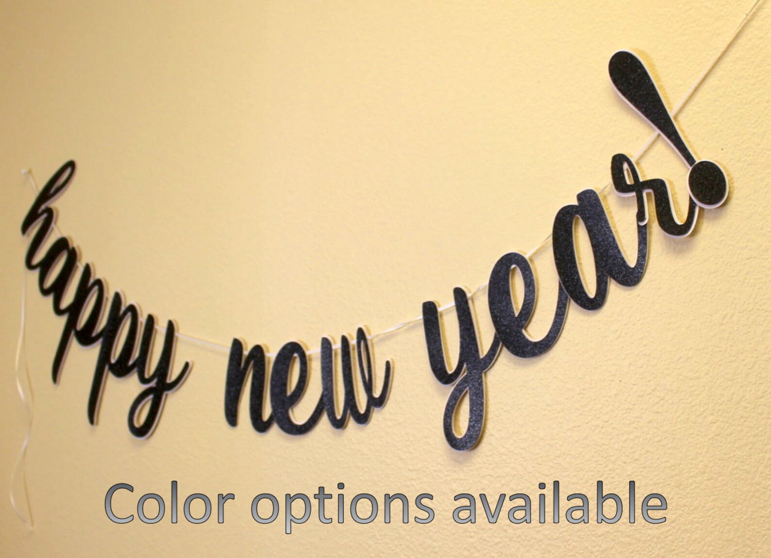 Happy New Year Cursive Banner 1 set New Year's | Etsy