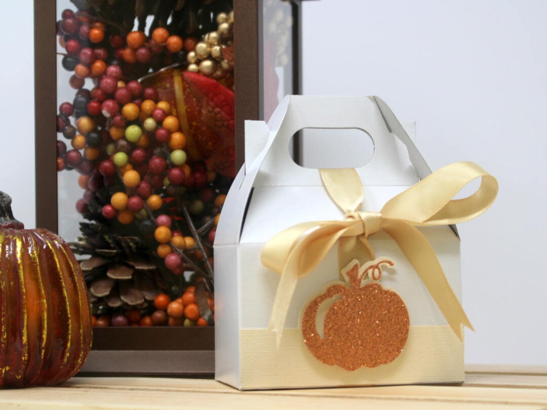 Copper Pumpkin Favor Gable Box, 10pcs, Pumpkin Theme, Fall Theme, Favor ...