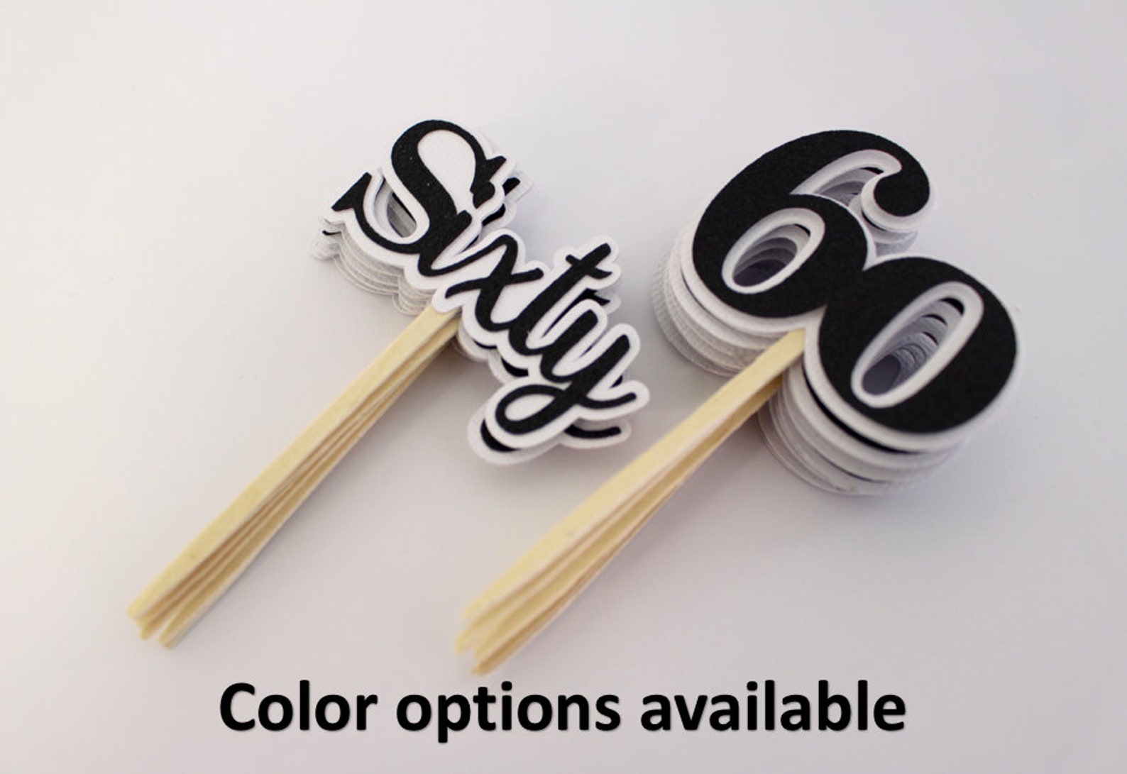 Sixty Cupcake Toppers Set of 12 Birthday/anniversary - Etsy