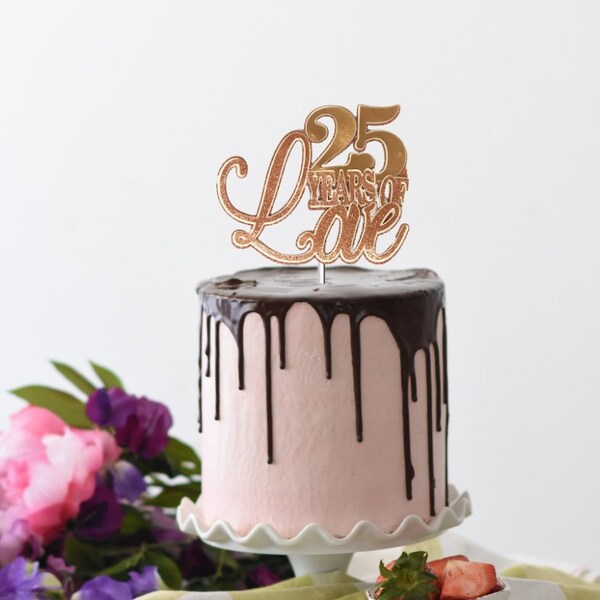 Party City 25th Anniversary Cake Topper 25th Anniversary Cake Topper ...