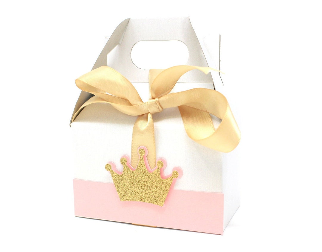Princess Crown Favor Gable Box 4in, Set of 10 Pcs, Birthday, Princess ...