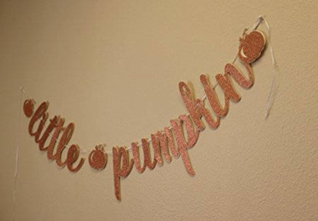 Copper Little Pumpkin Cursive Banner 1 Set Pumpkin Theme - Etsy