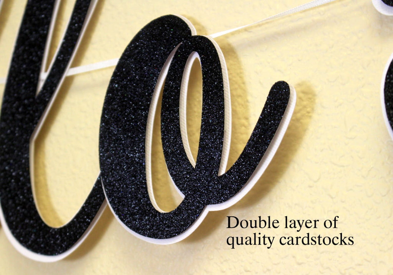 Hello 50 Cursive Banner 1 Set Birthday Glitter Special | Etsy