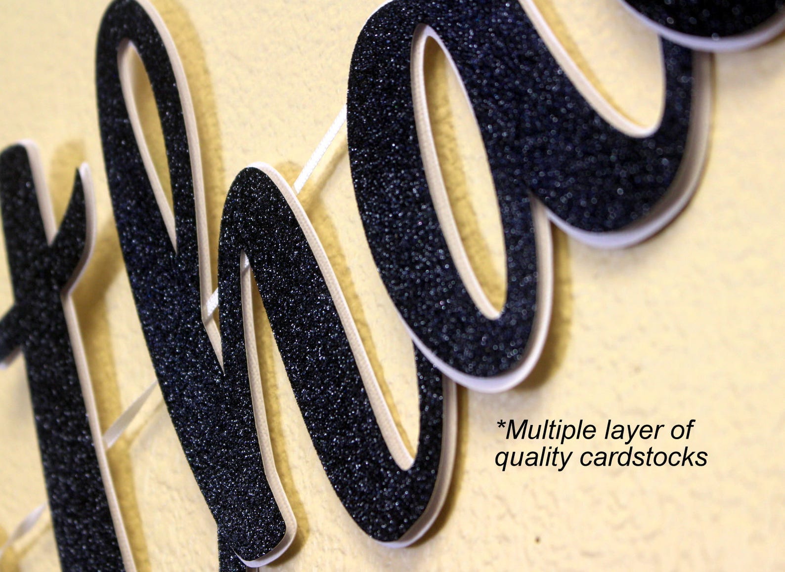 Happy 90th Birthday Cursive Banner 1 set Birthday Glitter | Etsy