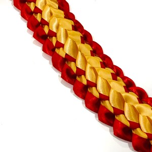 2024 Red & Gold Double Braided Graduation Ribbon Lei - Etsy