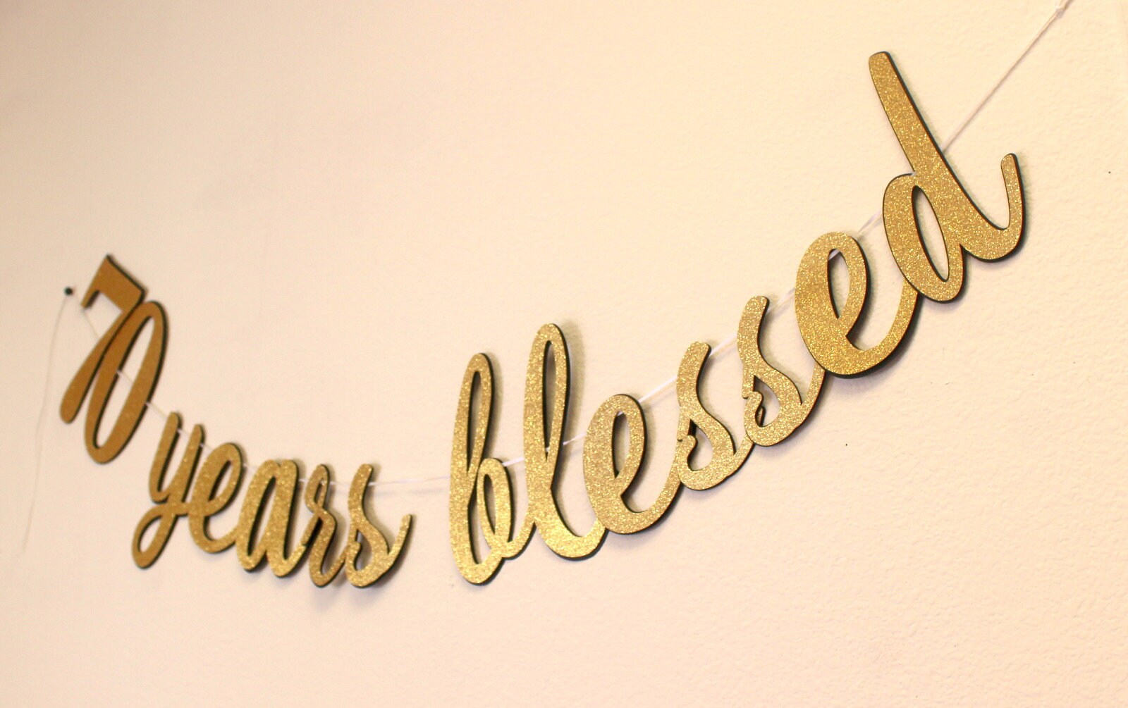 70 Years Blessed Cursive Banner 1 set 70th Birthday 70th | Etsy
