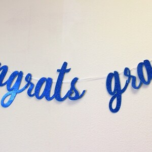 Congrats Grad Cursive Banner, Graduation Banner, Graduation Party ...